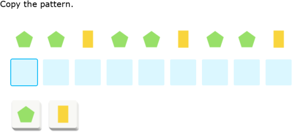 IXL - Shape patterns (Primary 1 maths practice)