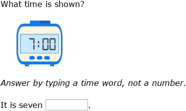 IXL - Time words: o'clock, half, quarter (Primary 2 maths practice)