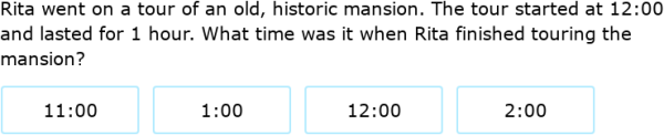 IXL - Time and clocks: word problems (Primary 1 maths practice)