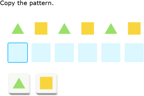 IXL - Shape patterns (Kindergarten 1 maths practice)