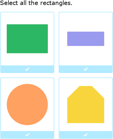 IXL - Squares and rectangles (Kindergarten 2 maths practice)
