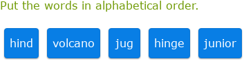 IXL - Alphabetical order (Secondary 1 English language practice)