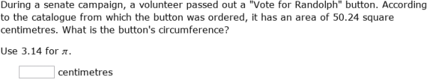IXL - Circles: word problems (Secondary 1 maths practice)