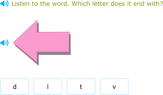 IXL - Which letter does the word end with? (Primary 1 English language ...