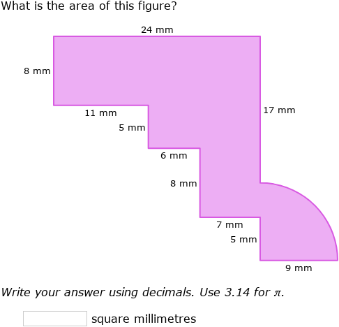 IXL - Area of composite figures with triangles, semicircles and quarter circles (Secondary 1 ...