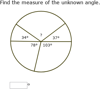 IXL - Central angles of circles (Primary 5 maths practice)